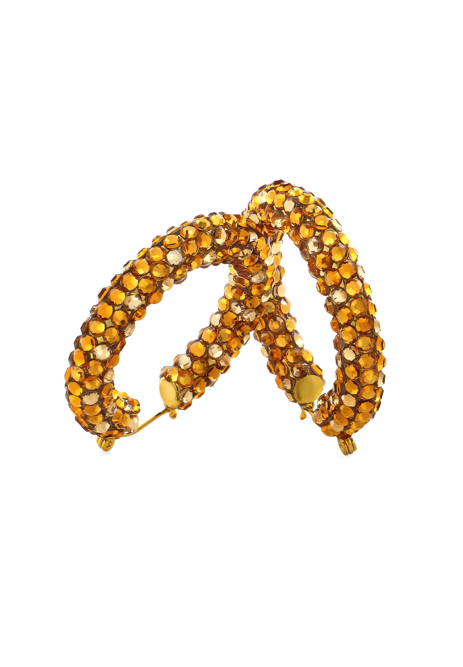 Raeka Mix Crystal Hoop Earrings HE/XS PE TPLCT | Rhinestone Jewelry