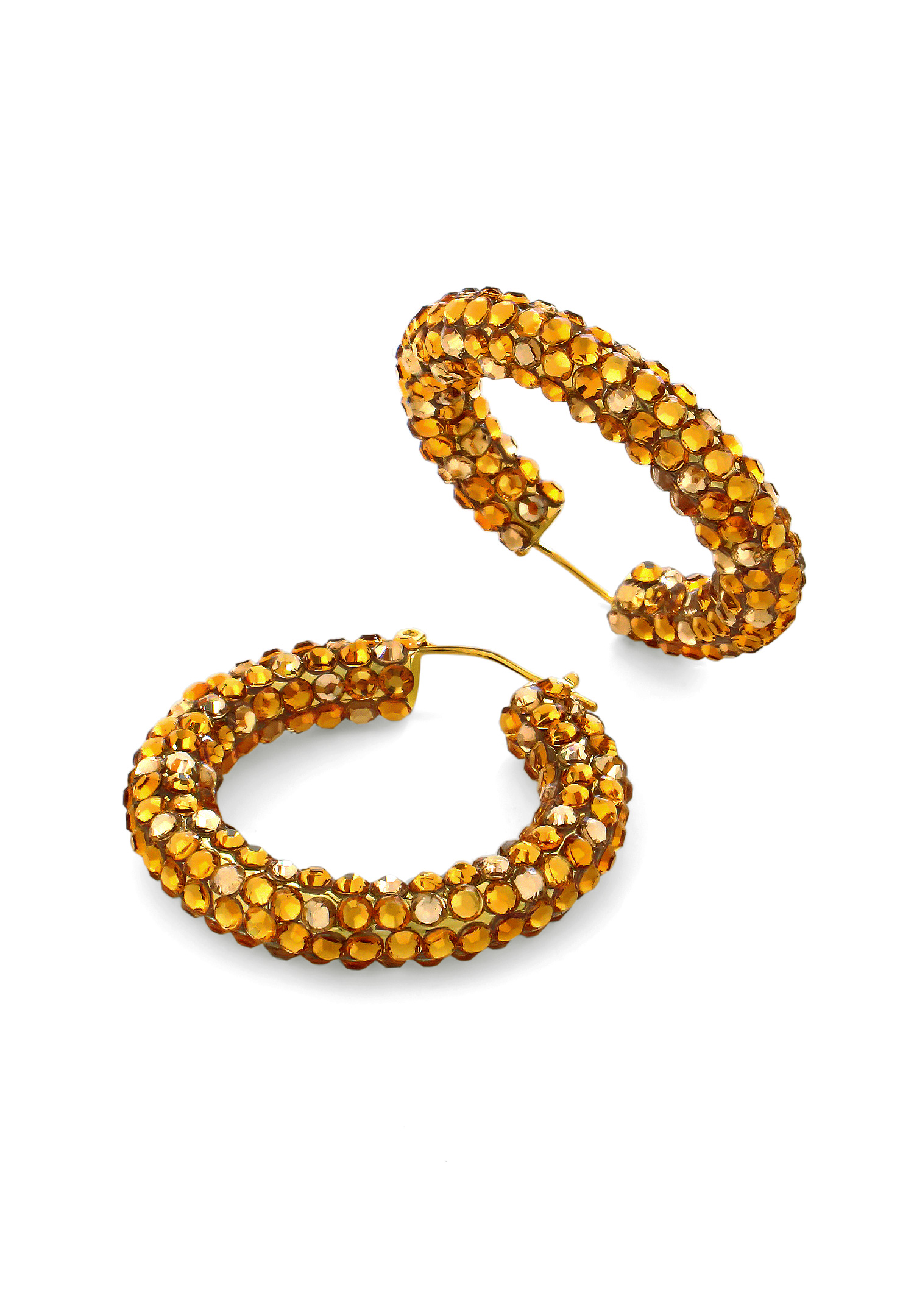 Raeka Mix Crystal Hoop Earrings HE/XS PE TPLCT | Rhinestone Jewelry