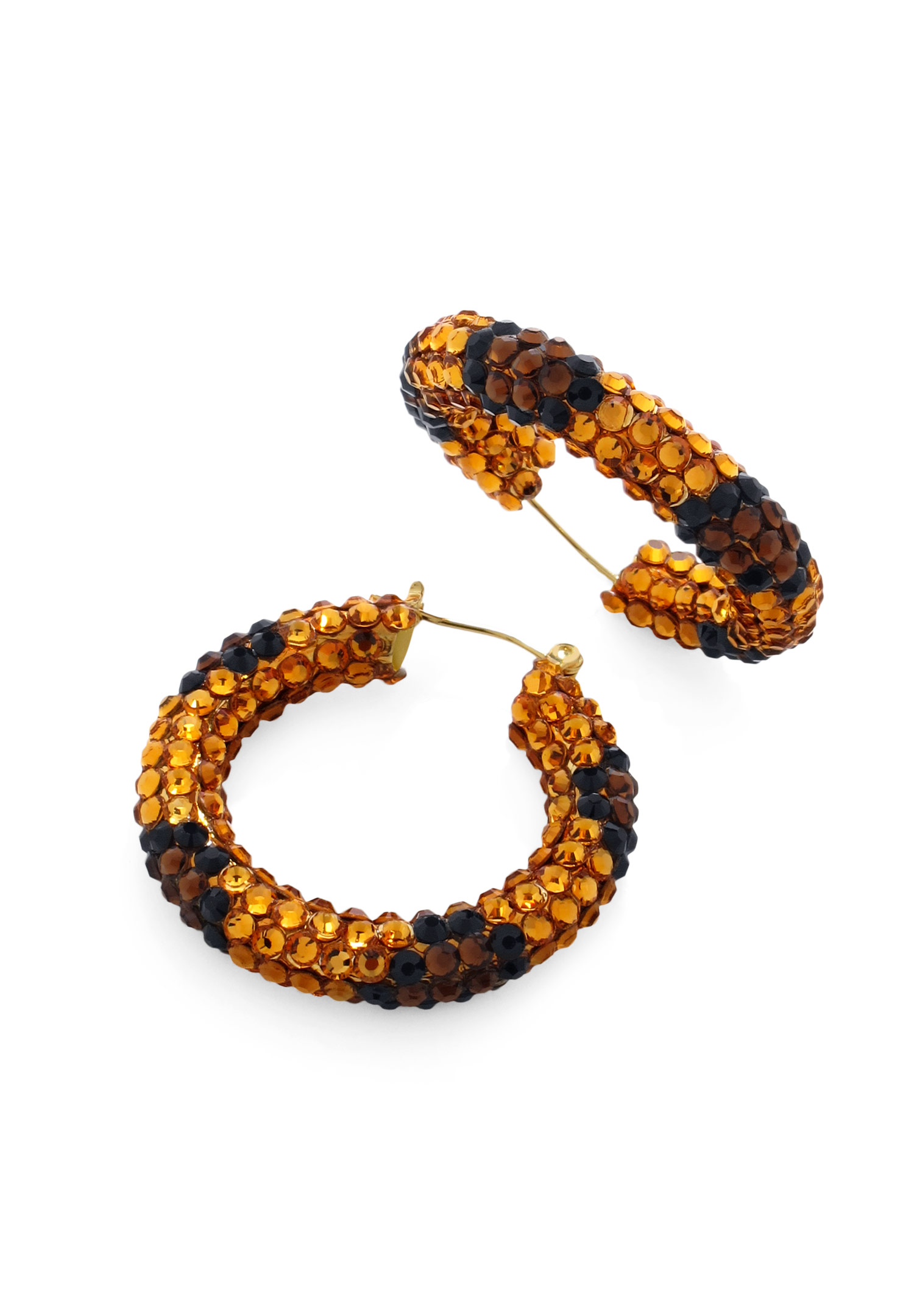 Raeka Mix Crystal Hoop Earrings HE PE TPSMTPJT | Rhinestone Jewelry