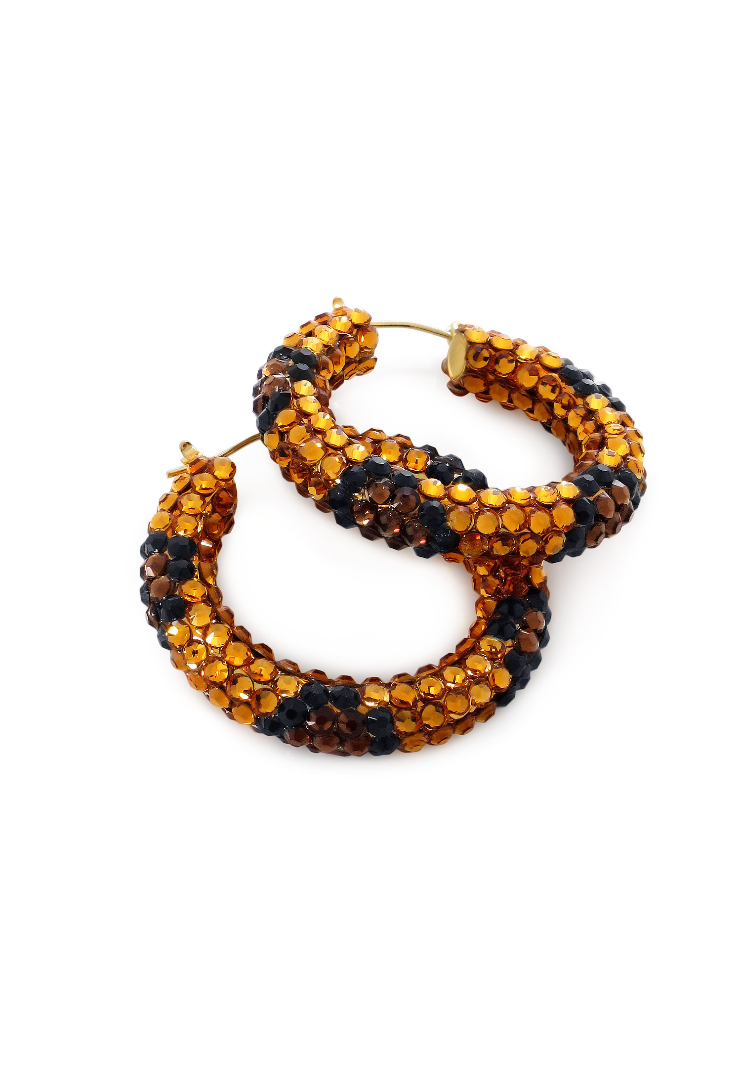 Raeka Mix Crystal Hoop Earrings HE PE TPSMTPJT | Rhinestone Jewelry