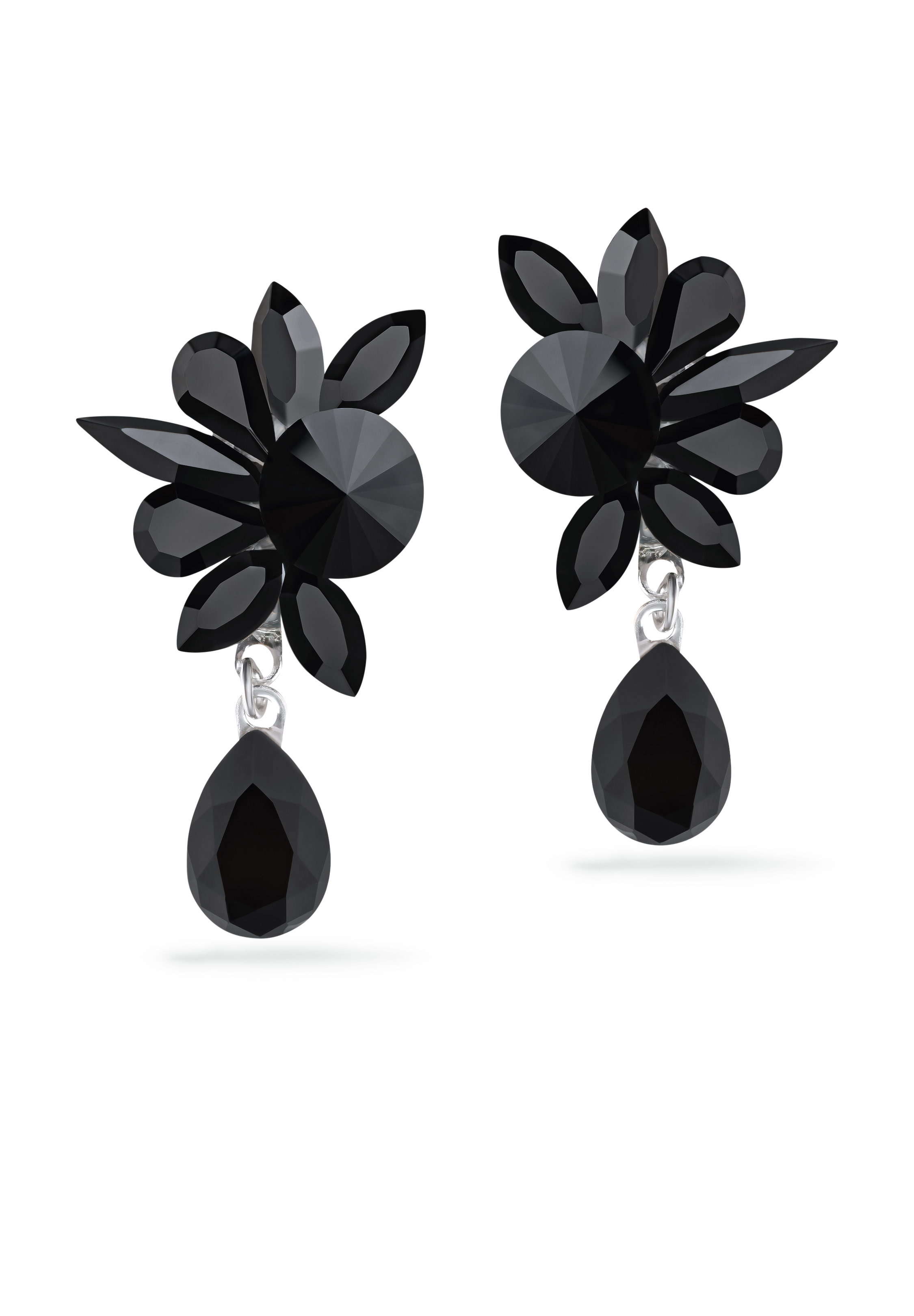 Rhinestone Earring 204202 JET | Rhinestone Jewelry