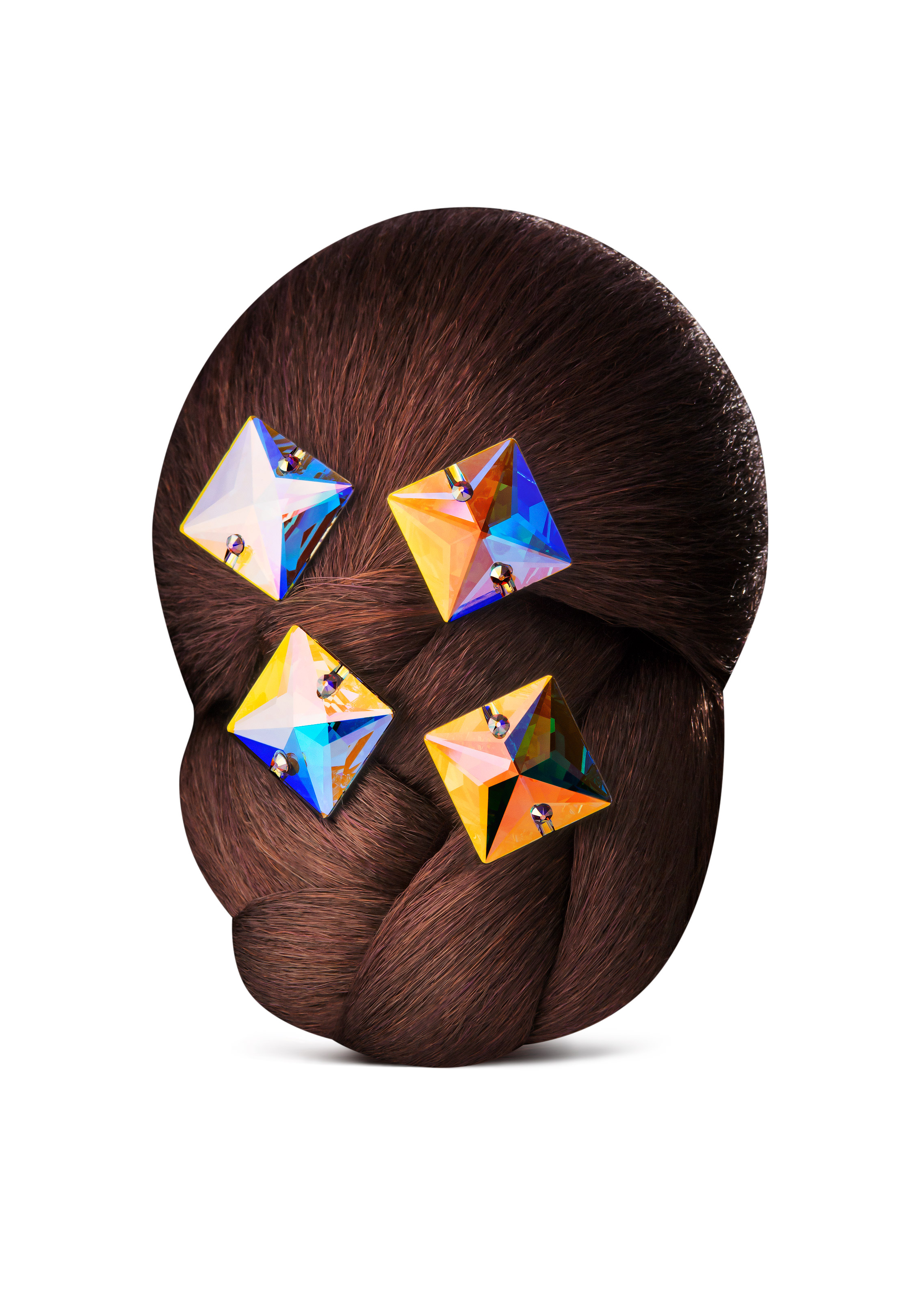 Candra Square Crystal Hair Pins PI-363L | Rhinestone Jewelry