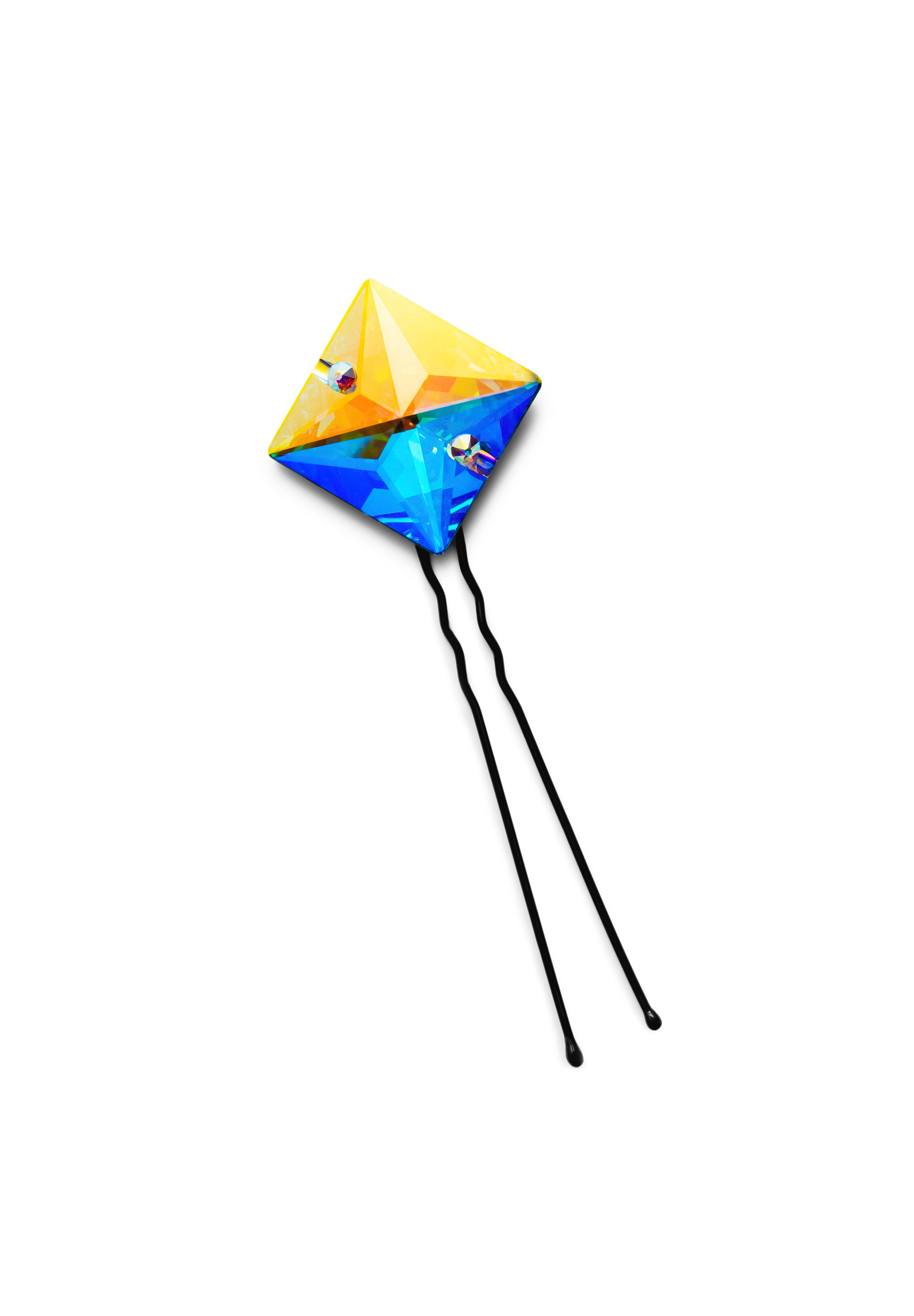 Candra Square Crystal Hair Pins PI-363L | Rhinestone Jewelry