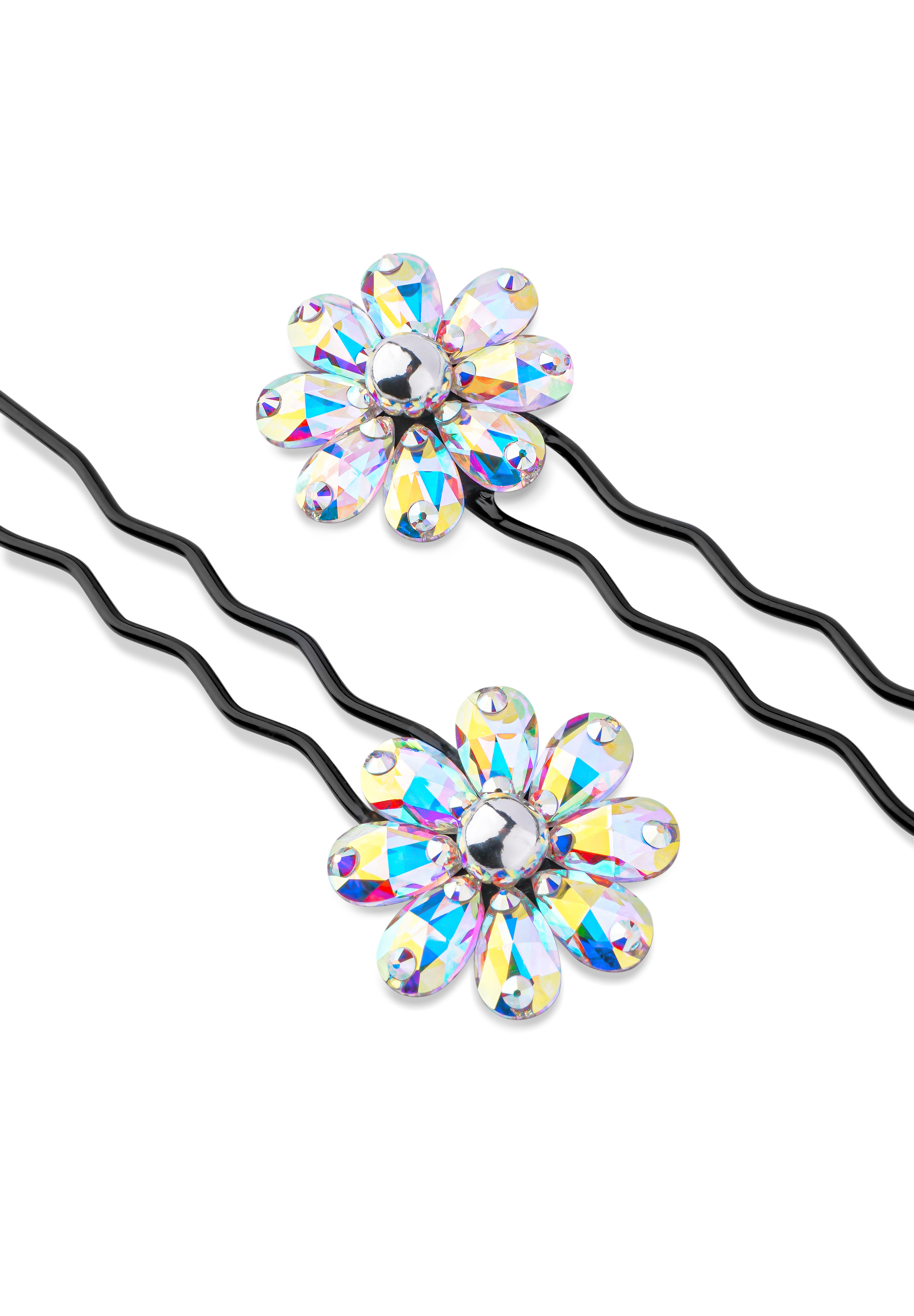 Crystal Flower Hair Pin WAP006 | Rhinestone Jewelry