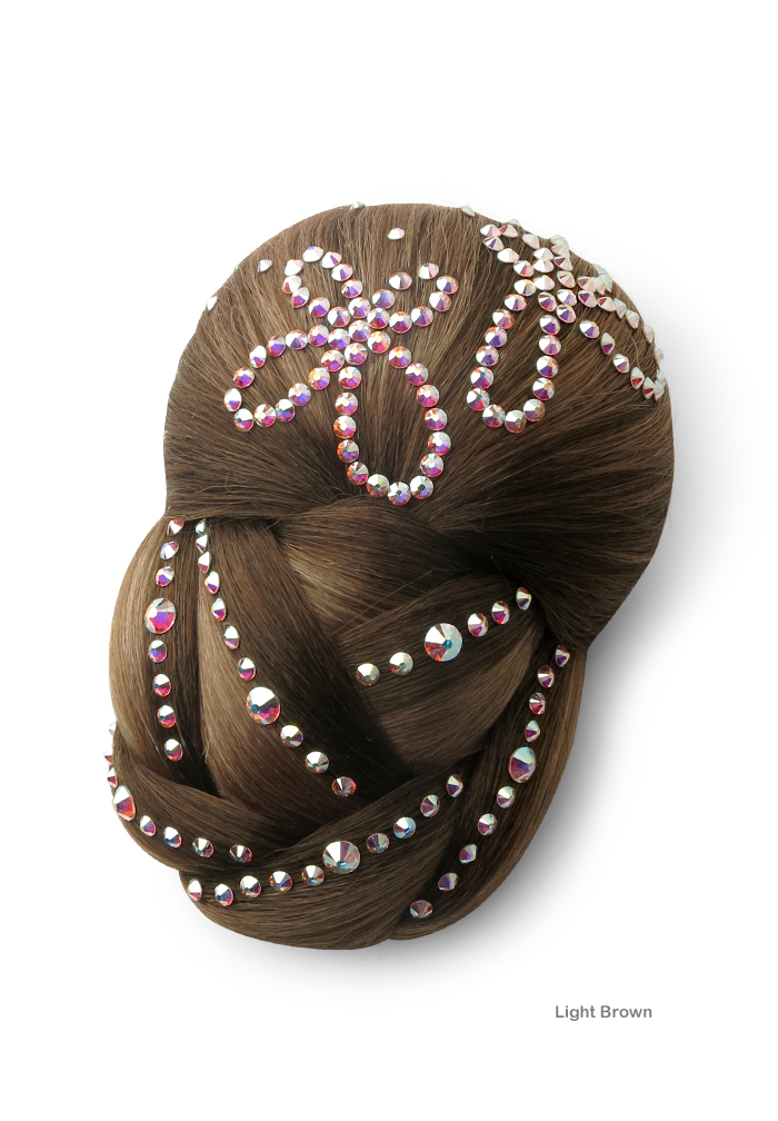 Pherusa Crystal Braided Bun R601 | Rhinestone Jewelry