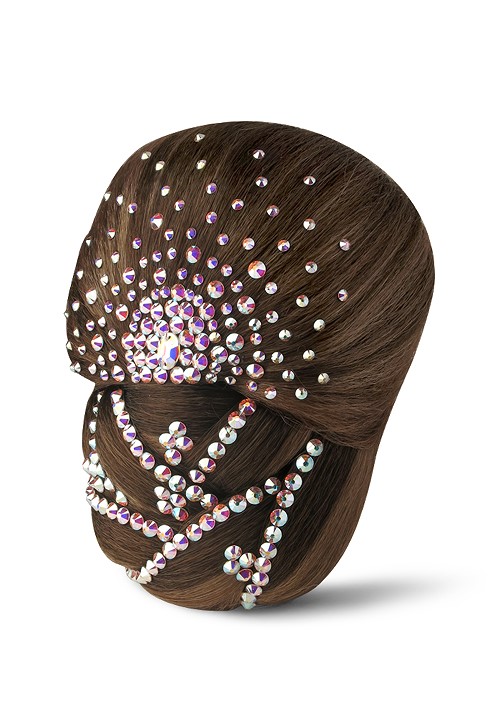 Pherusa Crystal Braided Bun R603 | Rhinestone Jewelry