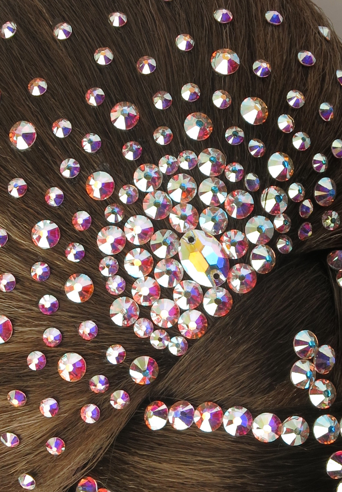 Pherusa Crystal Braided Bun R603 | Rhinestone Jewelry