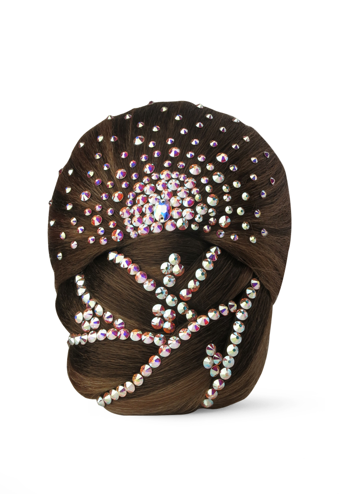 Pherusa Crystal Braided Bun R603 | Rhinestone Jewelry