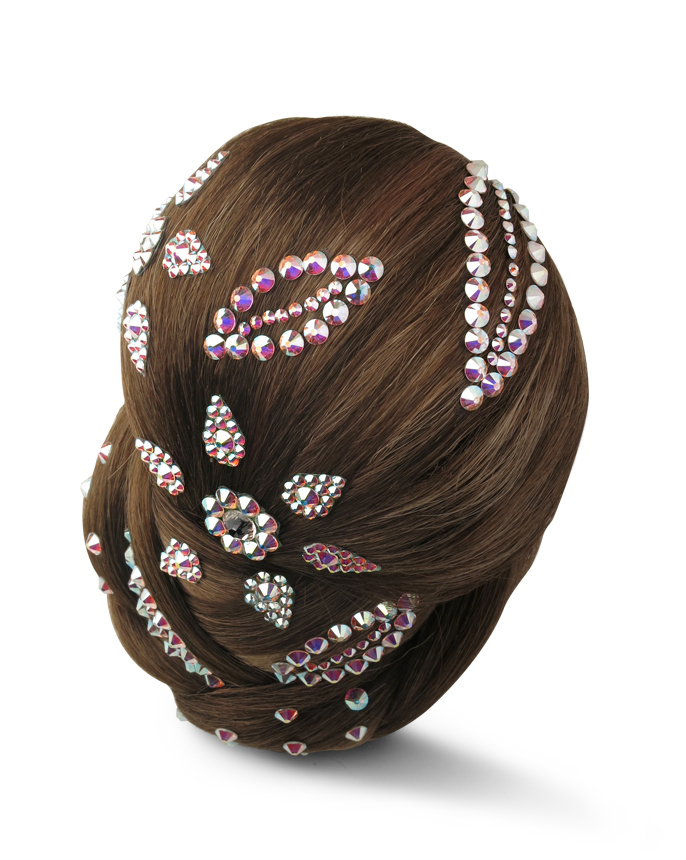 Pherusa Crystal Braided Bun R610 | Rhinestone Jewelry