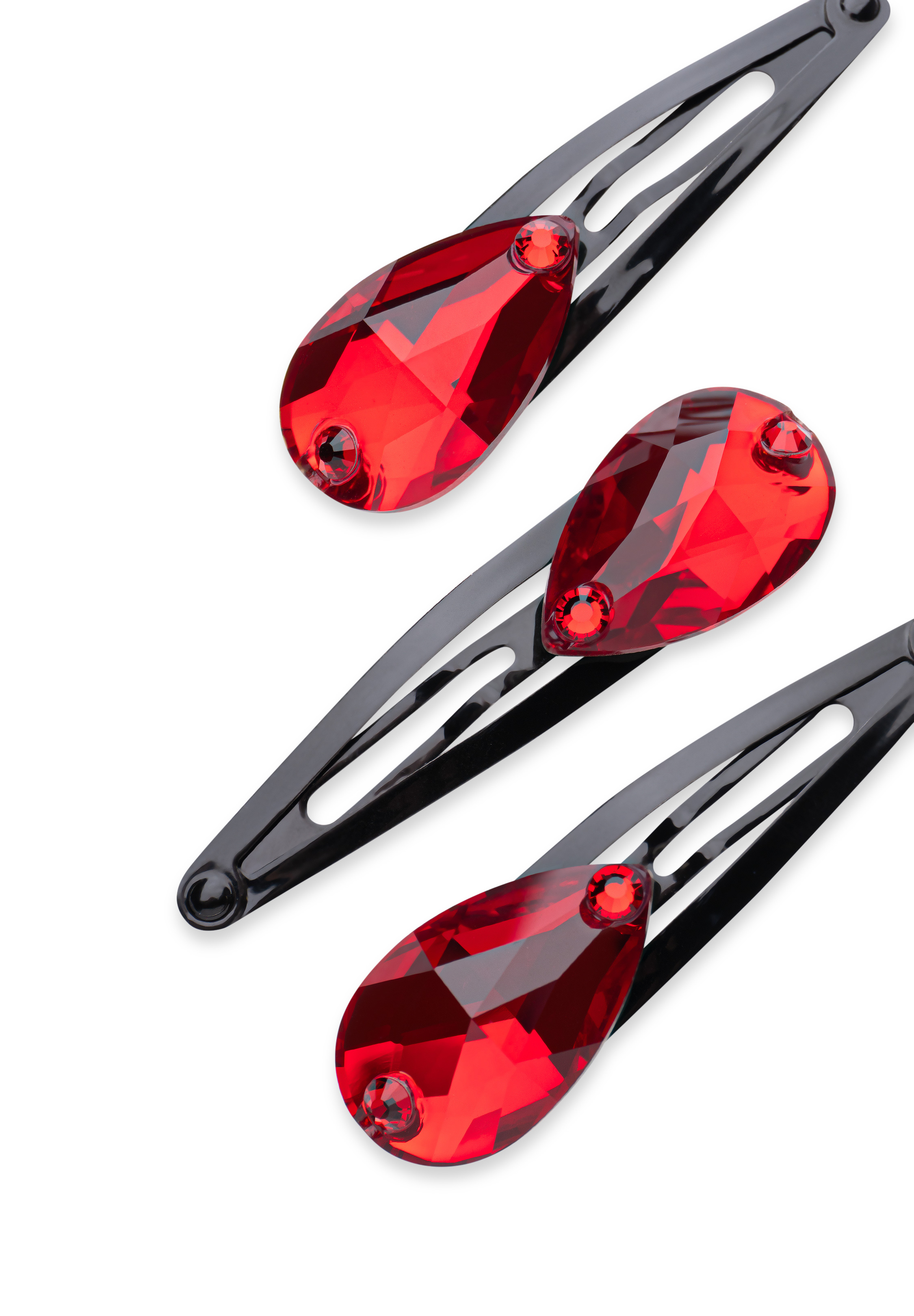 Teardrop Crystal Snap Clips WAP001-1 | Rhinestone Jewelry