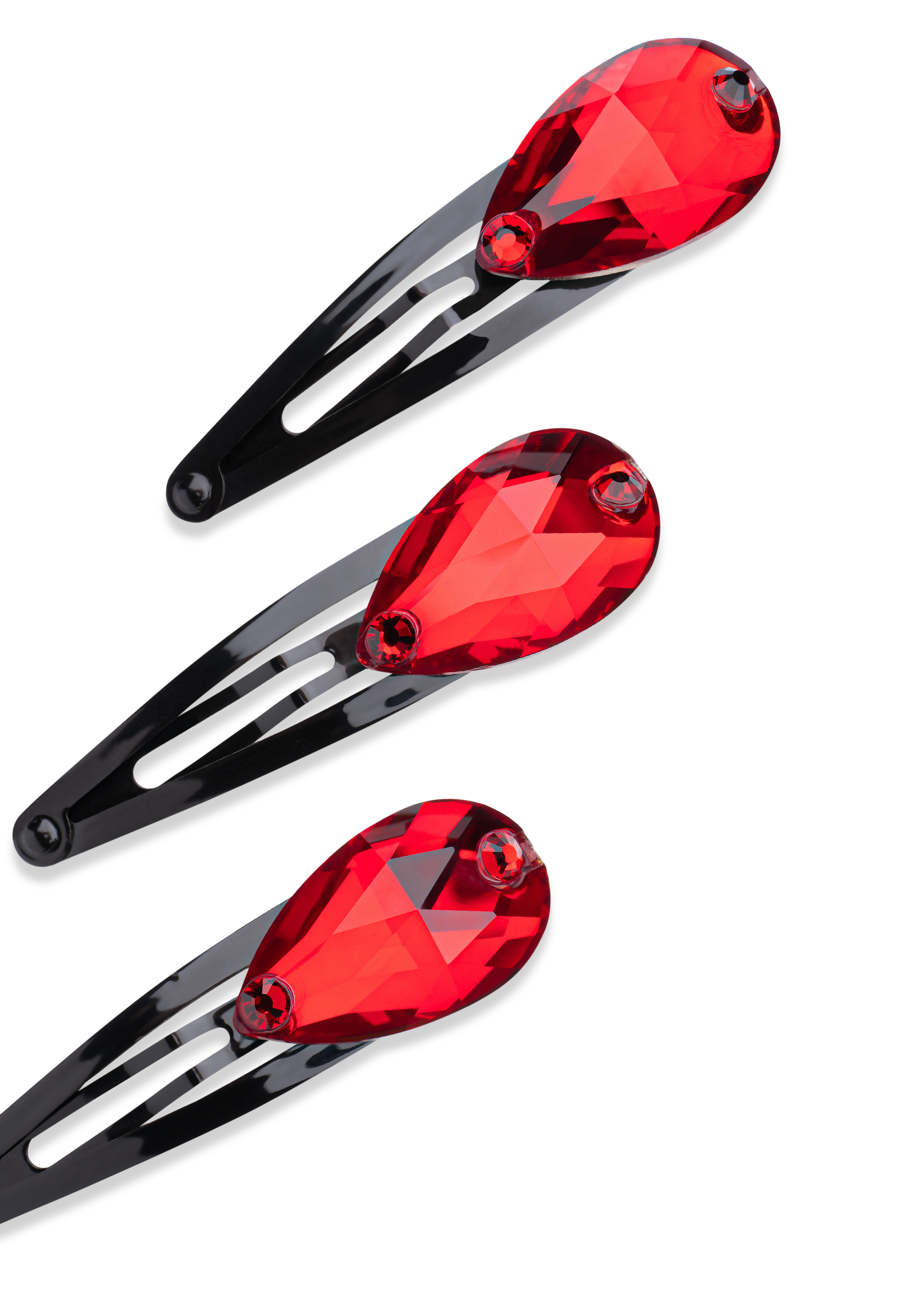 Teardrop Crystal Snap Clips WAP001-1 | Rhinestone Jewelry